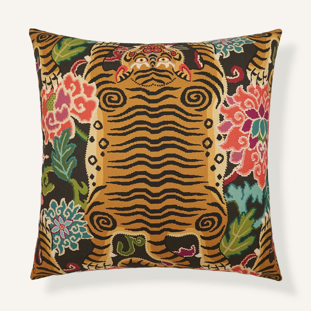 Handmade Handwoven Durable Tiger Throw Pillow | Eye of the Tiger – Floof
